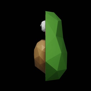 Papercraft 3D AVOCADO LOVER GIFT Low Poly Paper Sculpture Diy Heart ...