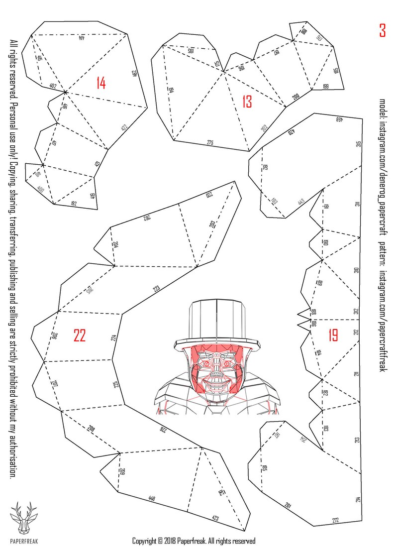 Papercraft 3D LEPRECHAUN or Oz From WIZARD of Oz St.patrick - Etsy