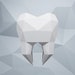 Papercraft 3D TOOTH MOLAR Dental Veneers Low Poly Paper Sculpture Diy ...