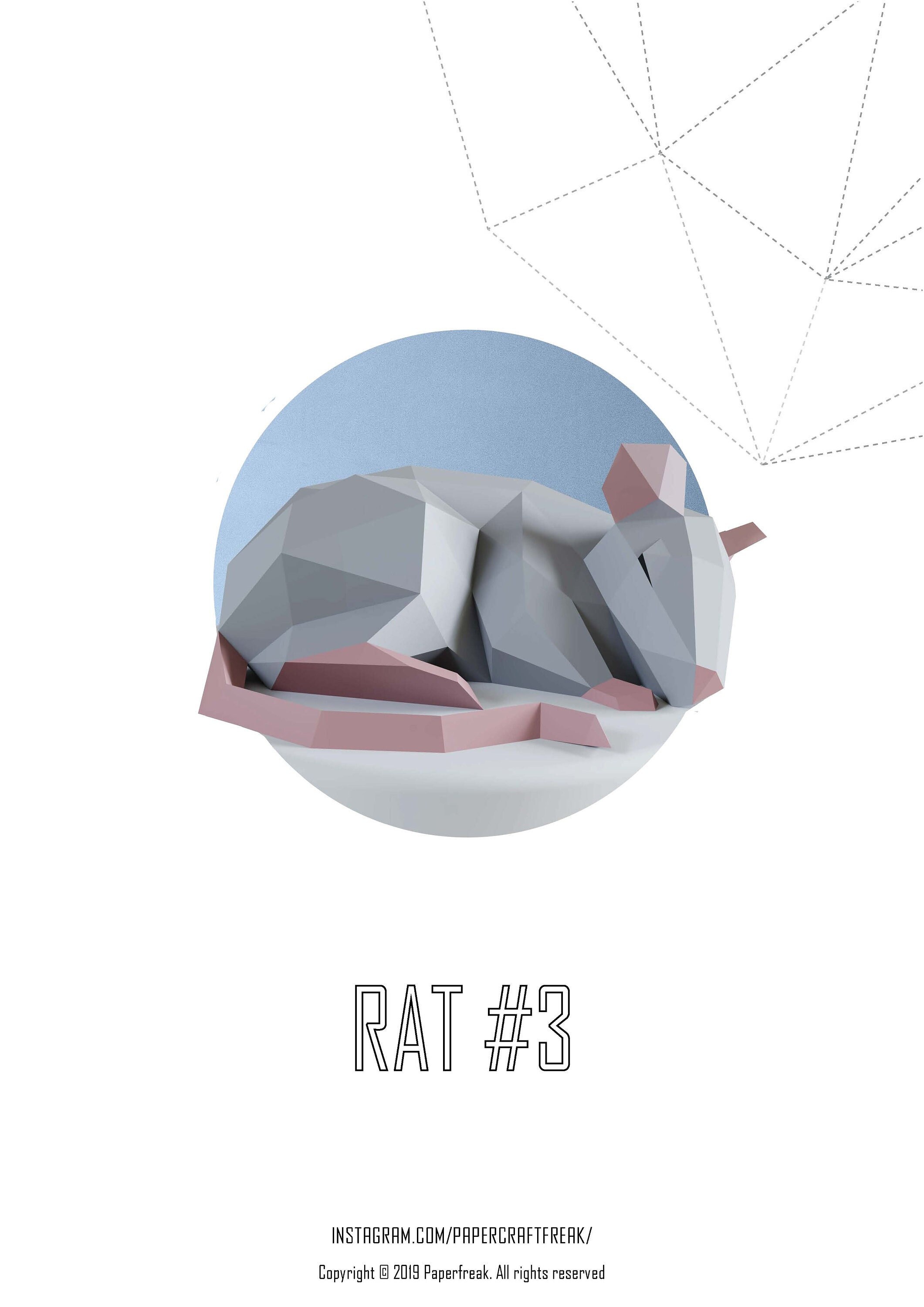 Papercraft 3d RAT MOUSE 3 Low Poly Paper Sculpture Diy Gift - Etsy
