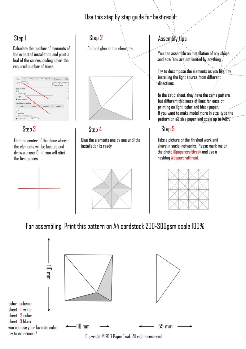 Papercraft 3D PYRAMID INSTALLATION Acoustic Panel Pepakura PDF - Etsy