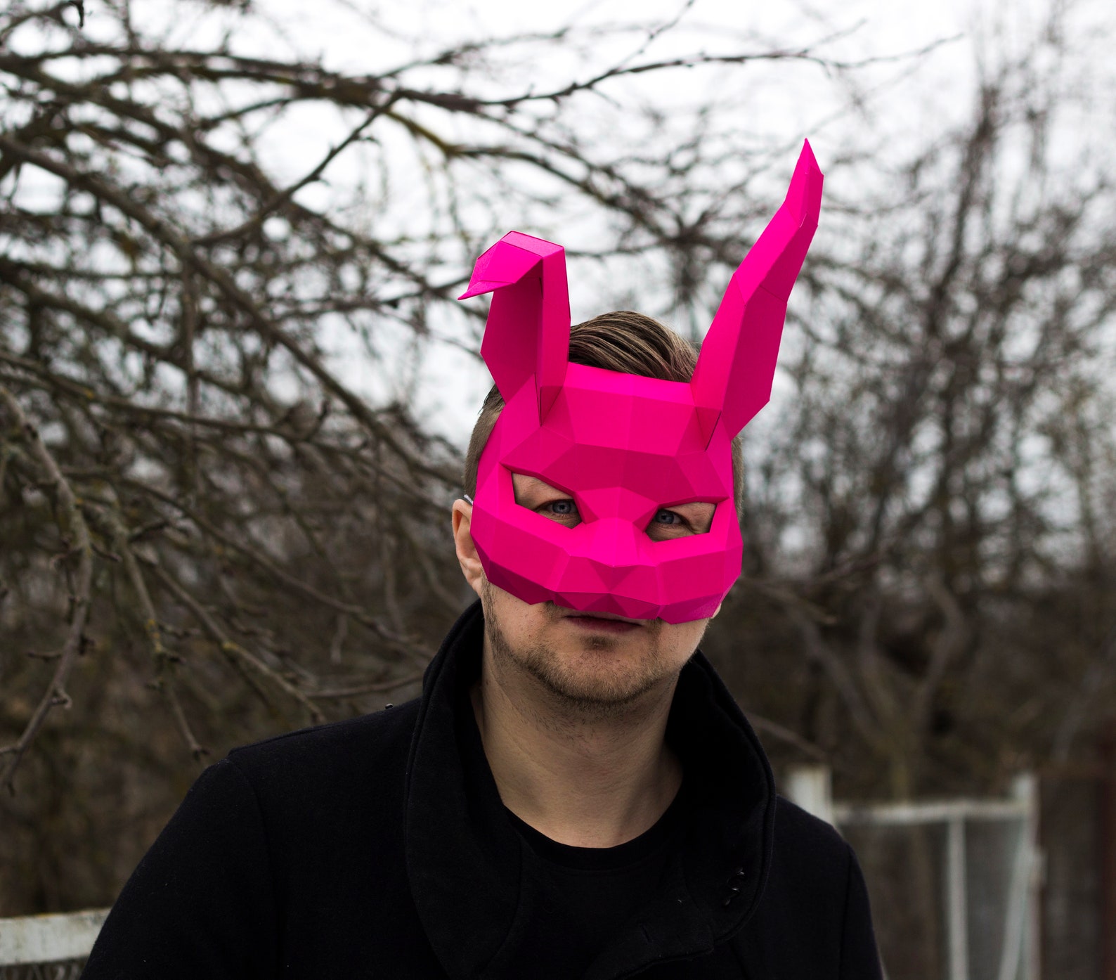 Papercraft 3D RABBIT BUNNY MASK New Halloween Pepakura - Etsy