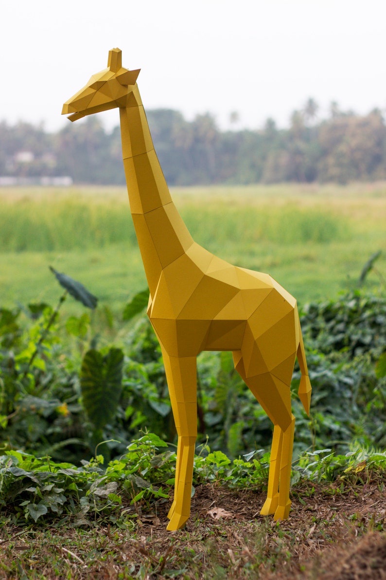 Papercraft 3D GIRAFFE FIGURE Pepakura Low Poly Paper Sculpture - Etsy