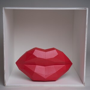 Papercraft LIPS CLOSED Mouth 3d Low Poly Template Paper Sculpture ...