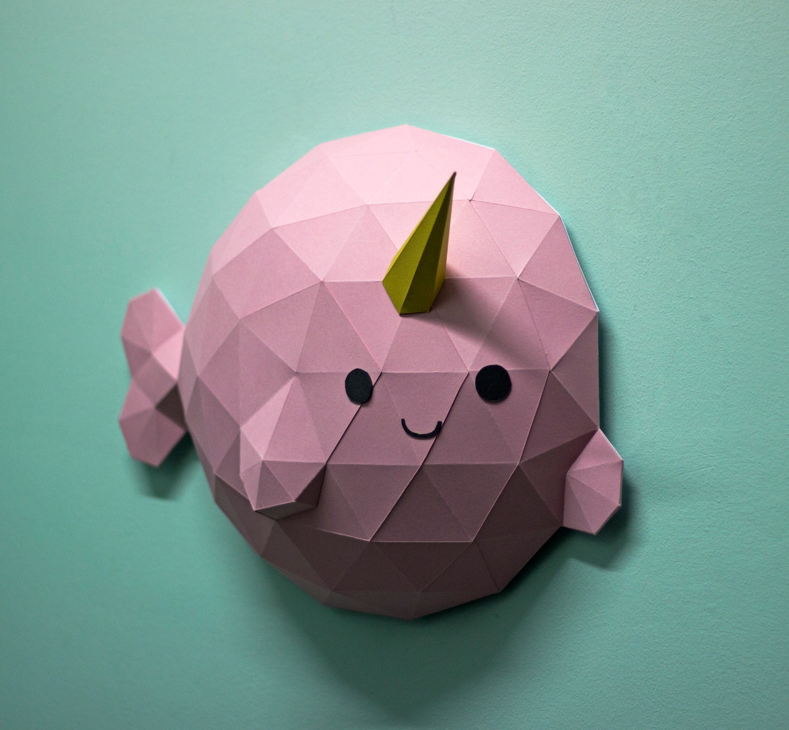 Papercraft 3d CUTE NARWHAL FISH Cartoon Anime Animal Paper - Etsy