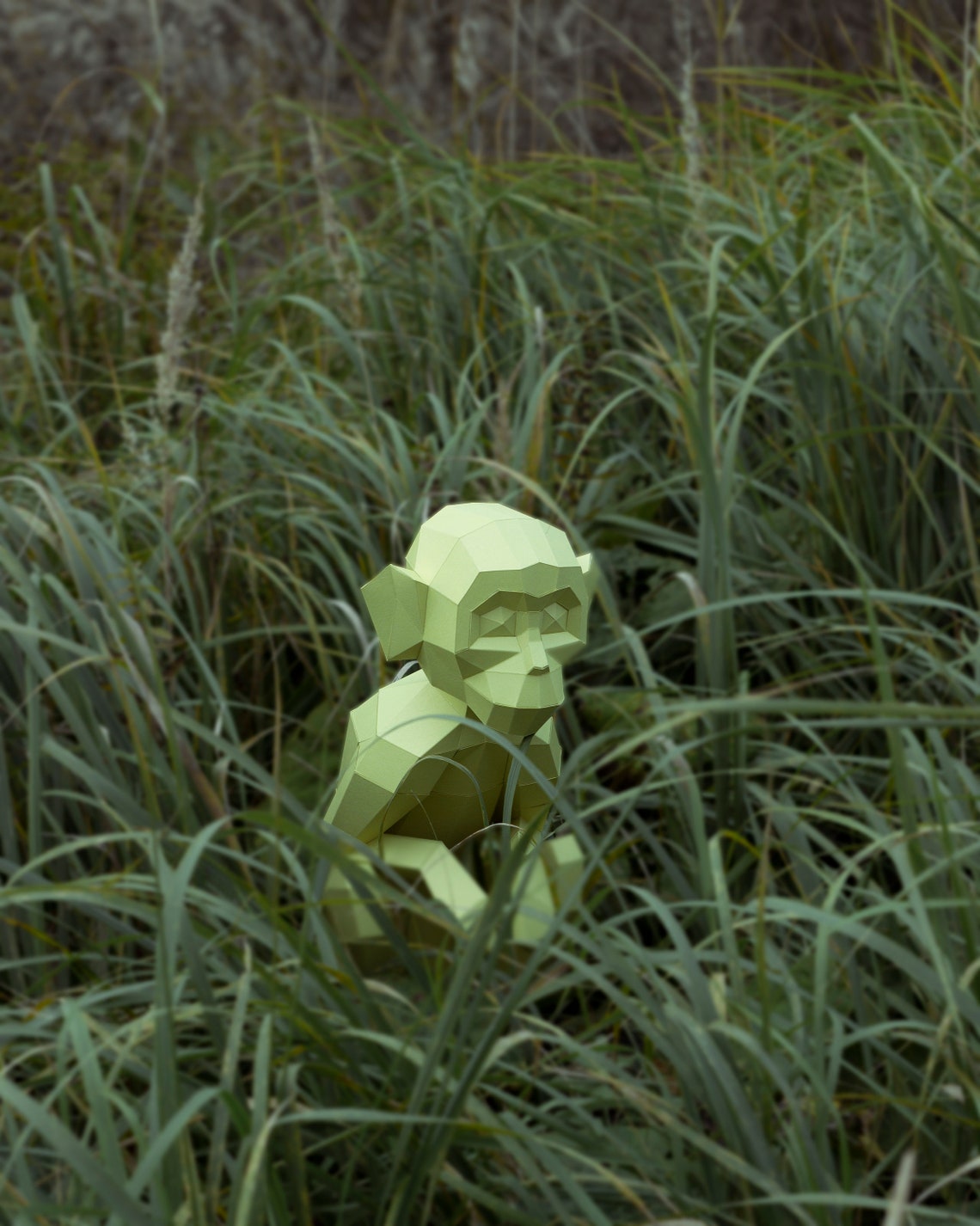 Papercraft 3D MONKEY APE Low Poly Paper Sculpture DIY Gift - Etsy