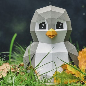 Papercraft 3D TOY PENGUIN Low Poly Paper Sculpture Cute Gift Decor ...