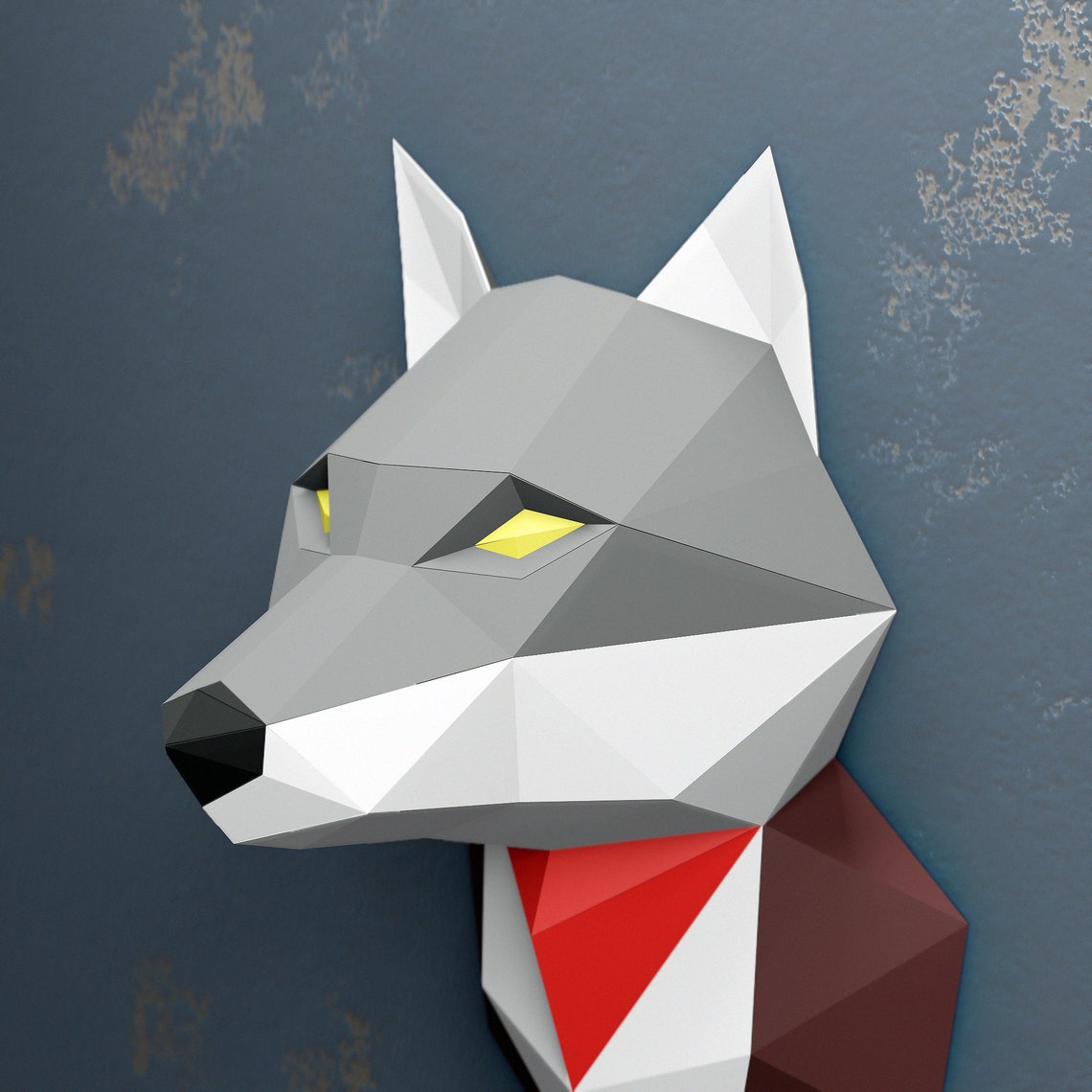 Papercraft 3D WOLF IN SUIT Pepakura Low Poly Paper Sculpture - Etsy