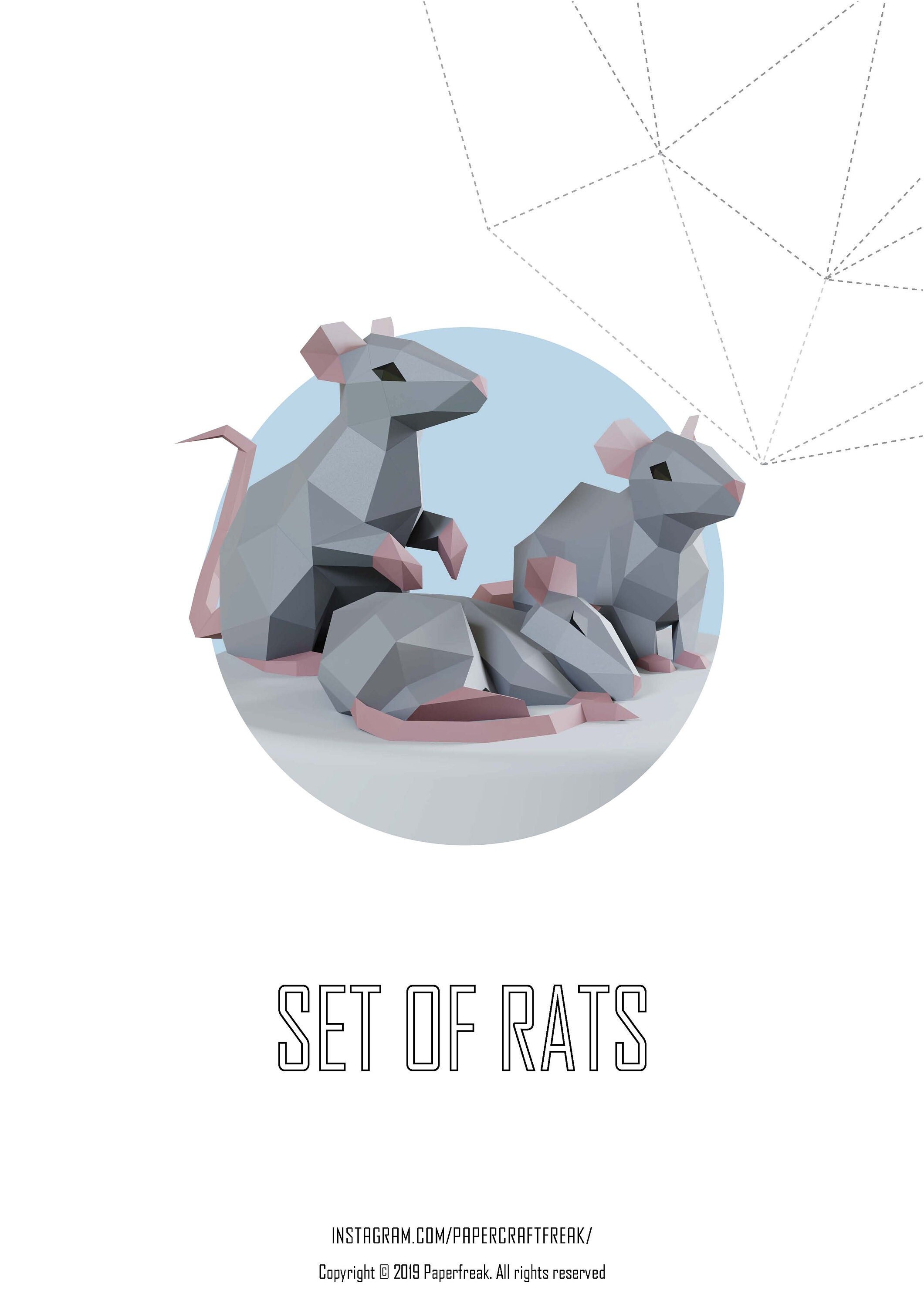 Papercraft 3d RAT MOUSE SET Low Poly Paper Sculpture Diy Gift - Etsy Canada