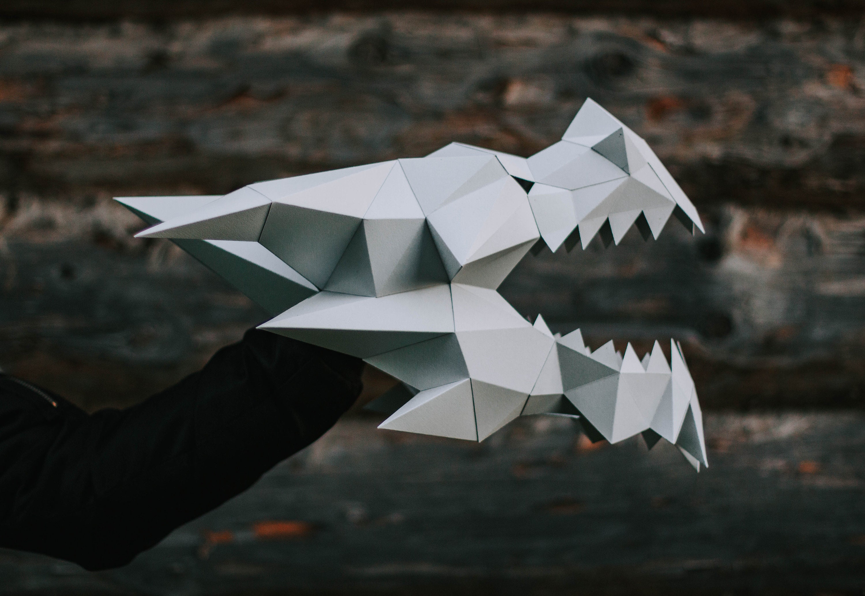 Papercraft 3D DRAGON HELMET MASK Fantasy Animal Halloween - Etsy