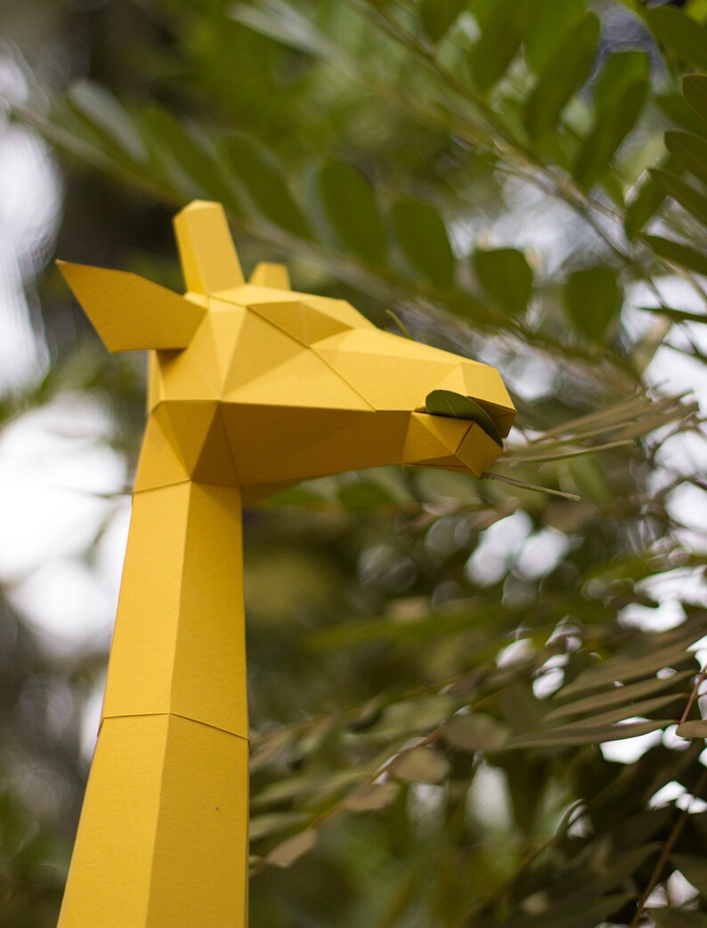 Papercraft 3D GIRAFFE FIGURE Pepakura Low Poly Paper Sculpture - Etsy