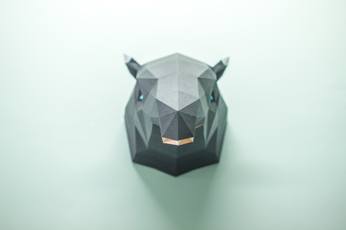 Papercraft 3D MALAYAN TAPIR Head Pepakura Pdf Template - Etsy