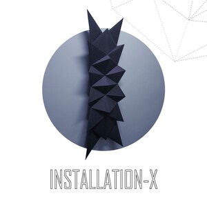 Papercraft 3D SPIKES INSTALLATION Acoustic Panel Pepakura PDF Template ...