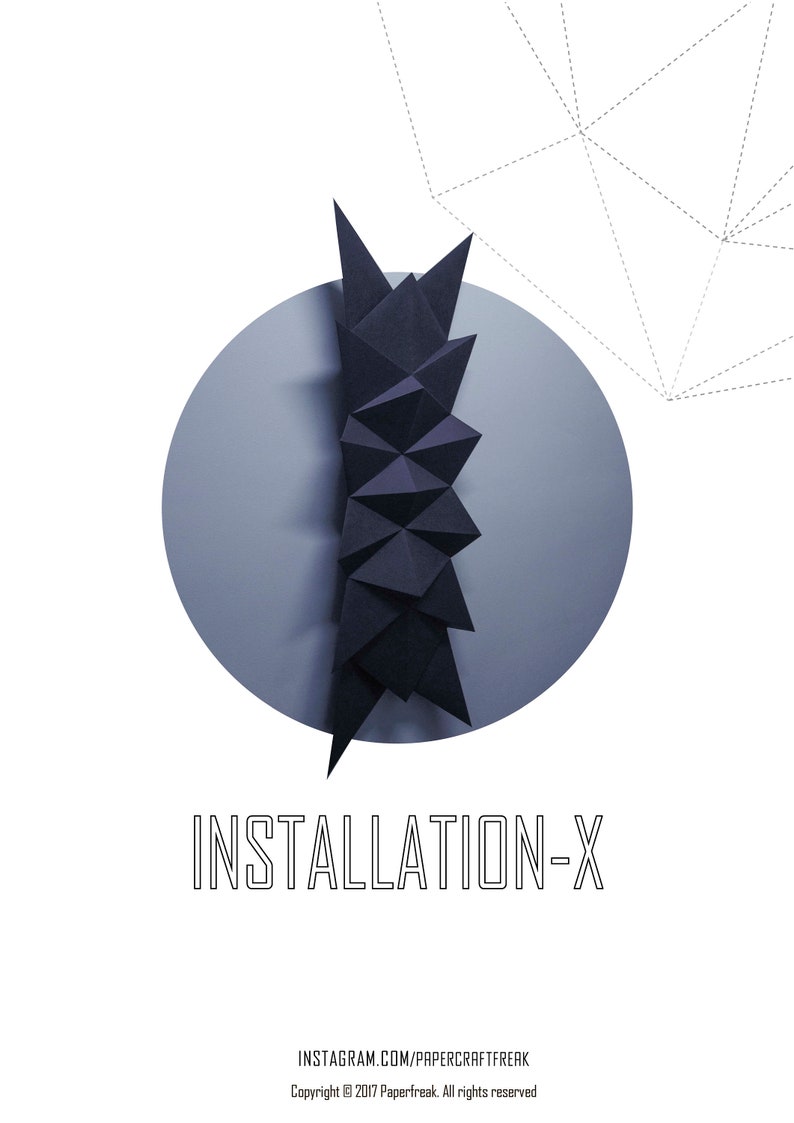 Papercraft 3D SPIKES INSTALLATION Acoustic Panel Pepakura PDF - Etsy