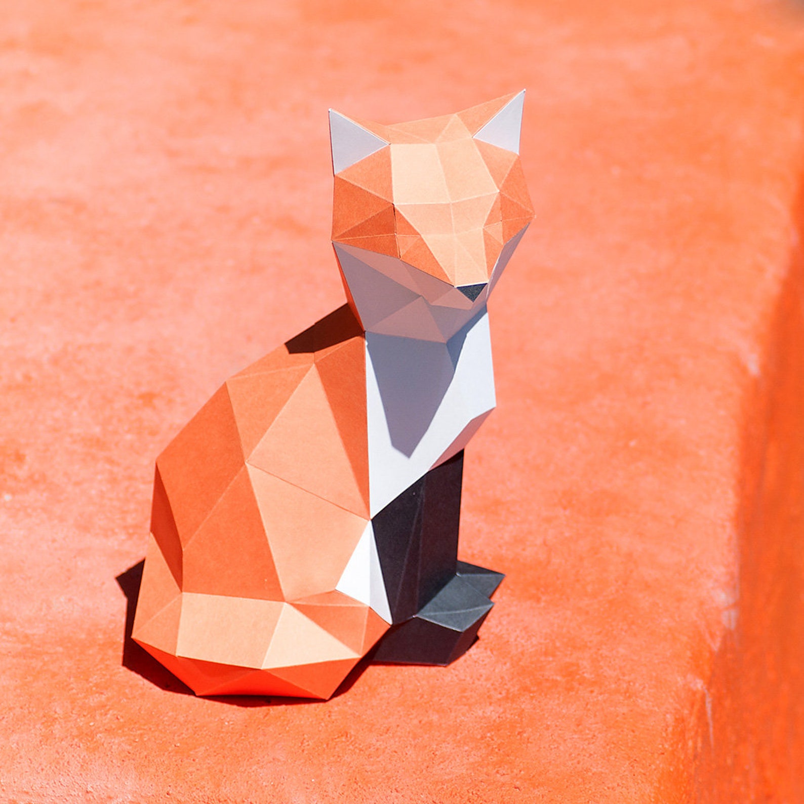Papercraft 3D SMALL FOX Low Poly Paper Sculpture DIY Gift - Etsy