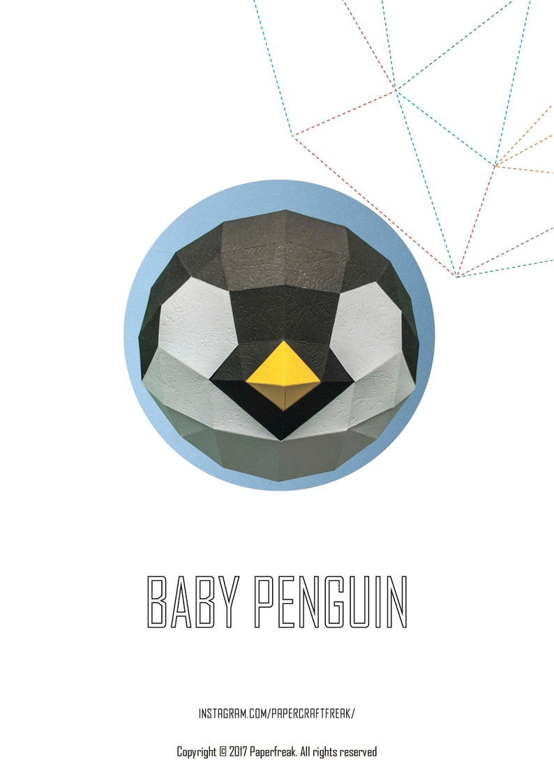 Papercraft 3d BABY PENGUIN Pepakura Small Arctic Animal Figure - Etsy