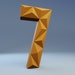 Papercraft 3D SEVEN 7 NUMBER Birthday Party Decor Pepakura Low Poly ...
