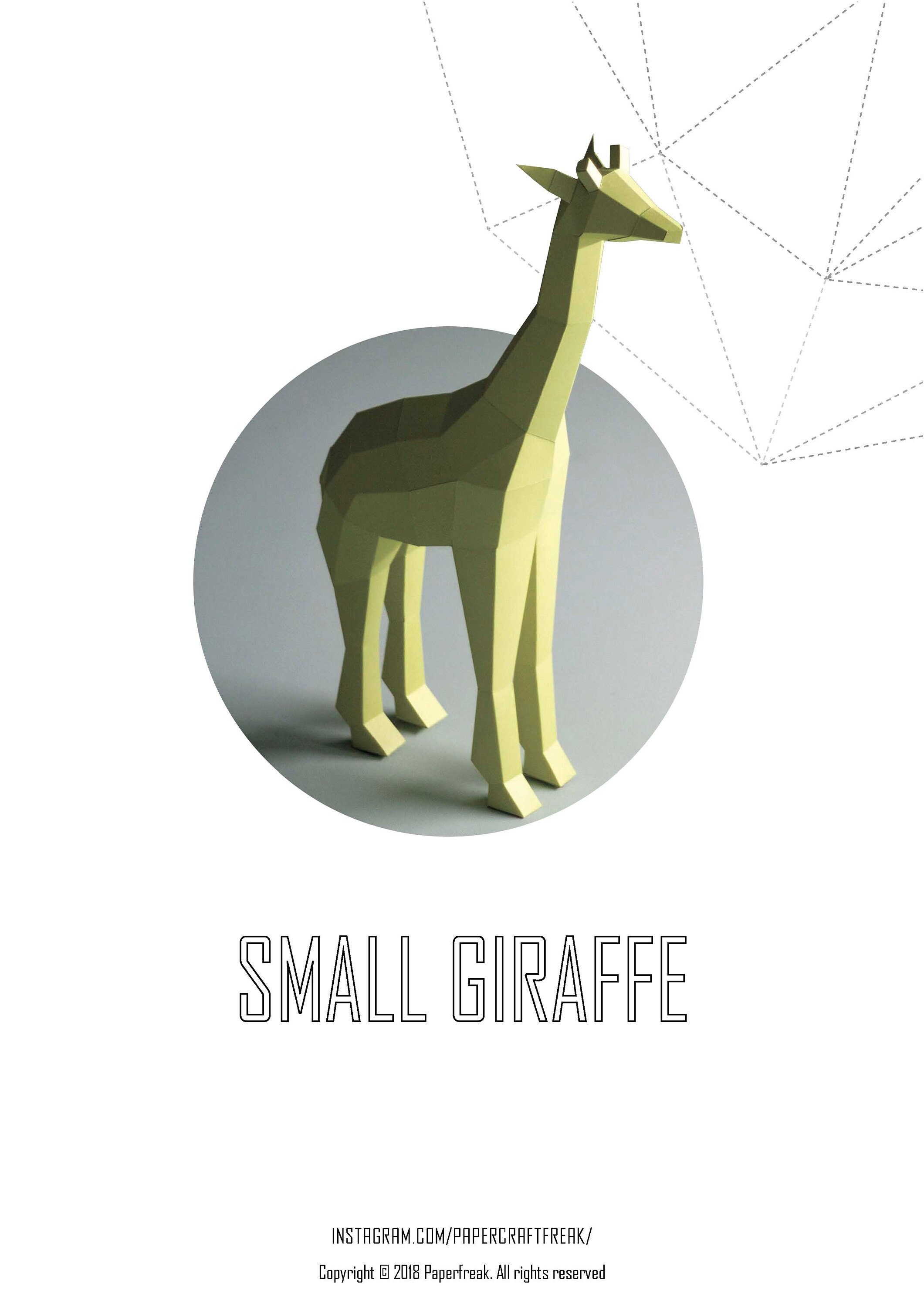 Papercraft 3D GIRAFFE SMALL Low Poly Paper Sculpture DIY Gift - Etsy