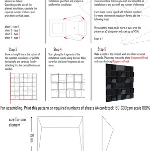 Papercraft 3D INSTALLATION SQUARES 3 Version Templates Pepakura Low ...