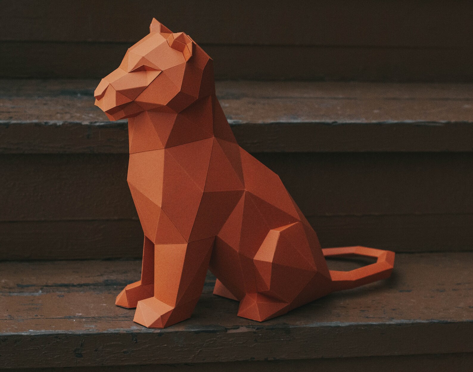 Papercraft 3D SMALL BABY LION Lioness or Tiger Pepakura | Etsy