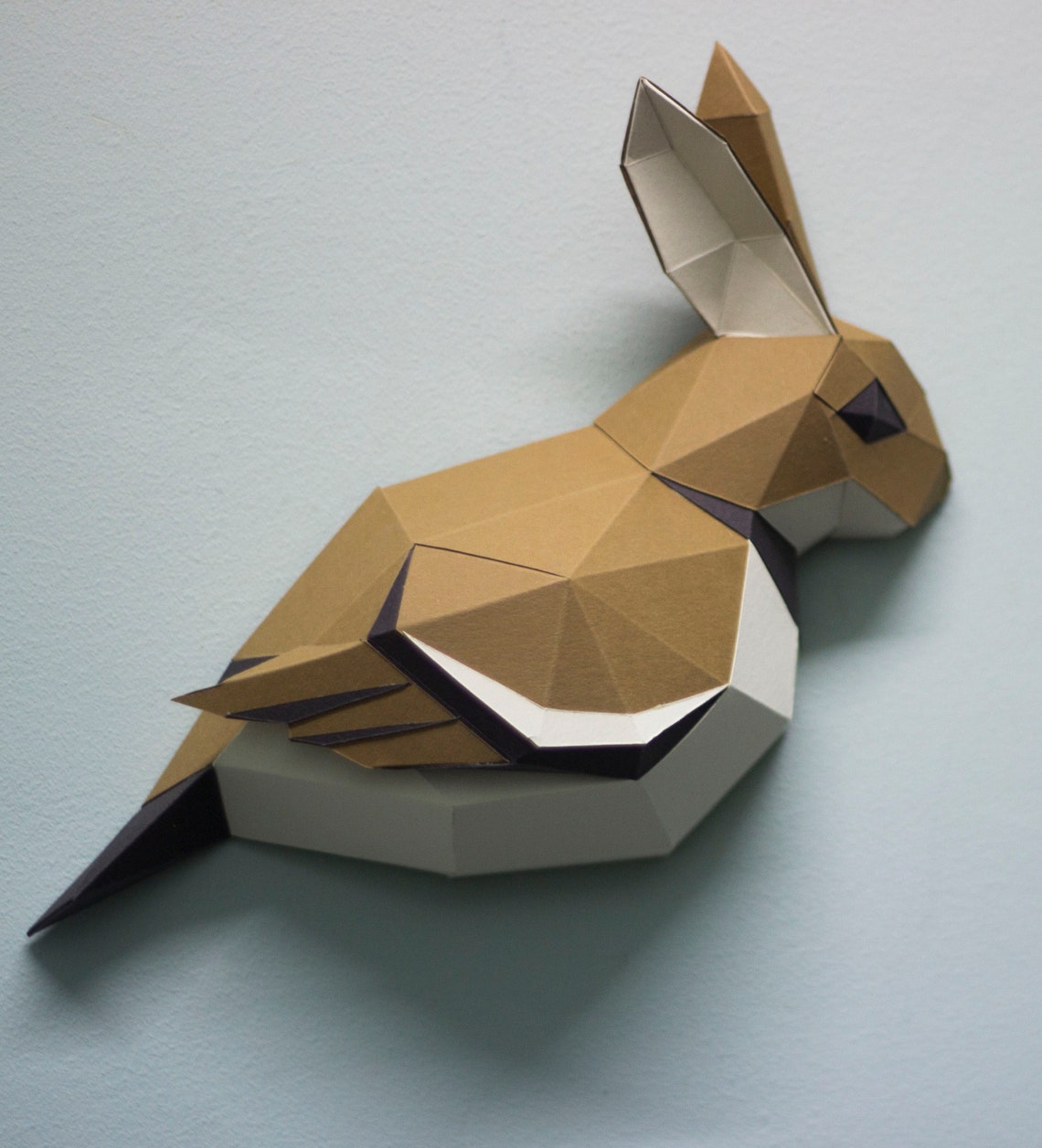 Papercraft 3D RABBIT SPARROW Pepakura Pdf Template Low | Etsy