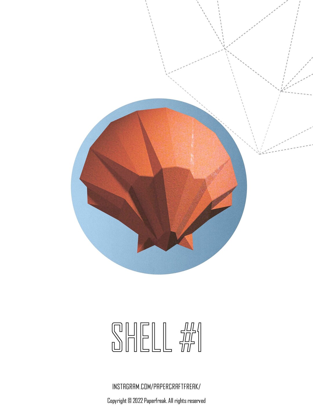 Papercraft 3d SHELL #1 Pepakura Sea Creatures Paperfreak Low Poly ...