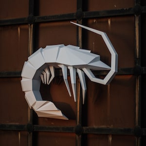 Papercraft 3d SHRIMP Pepakura PRAWNS Sea Food Creatures Animal ...