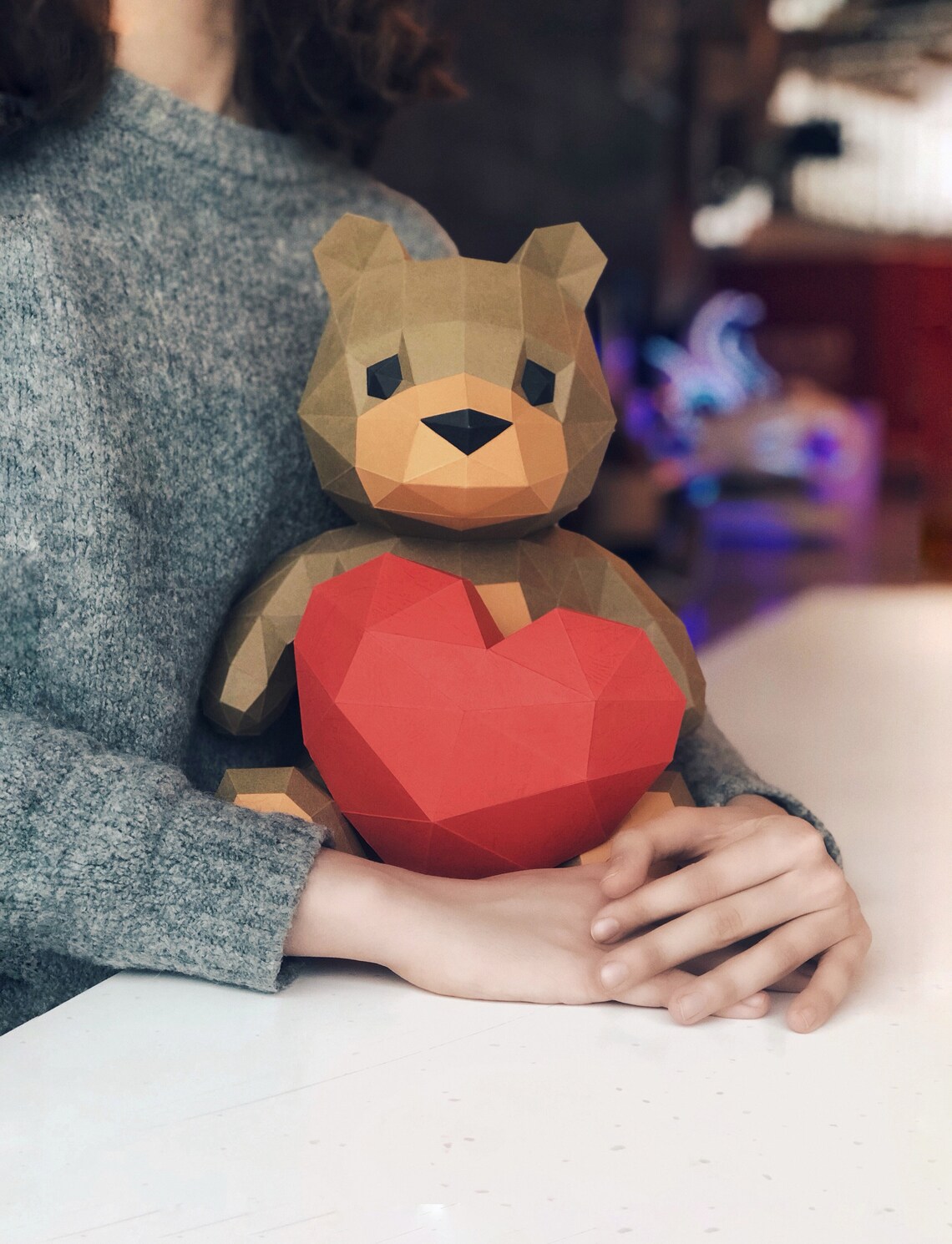 Papercraft 3D TOY BEAR V2 Low Poly Paper Sculpture Diy Gift - Etsy