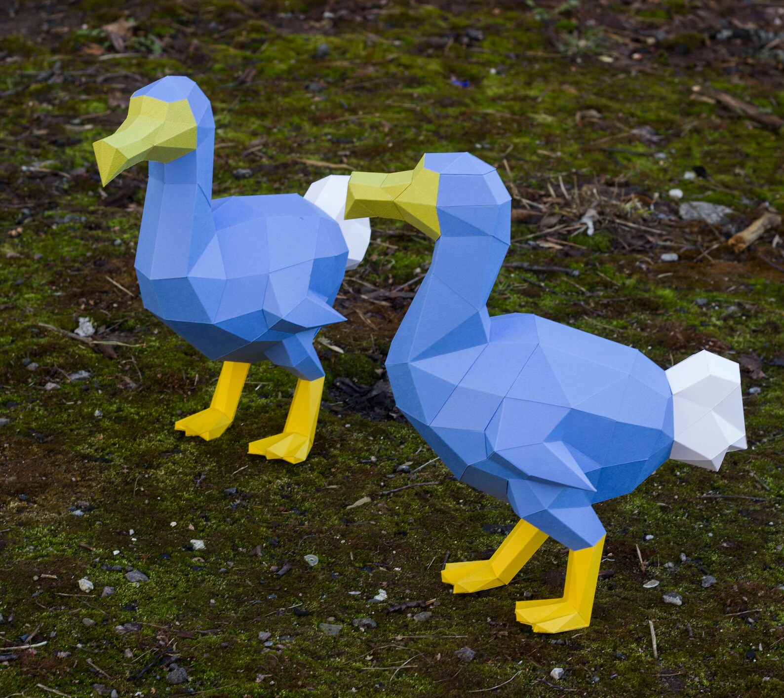 Papercraft 3D TWO DODO BIRDS Pepakura Pdf Template Low - Etsy