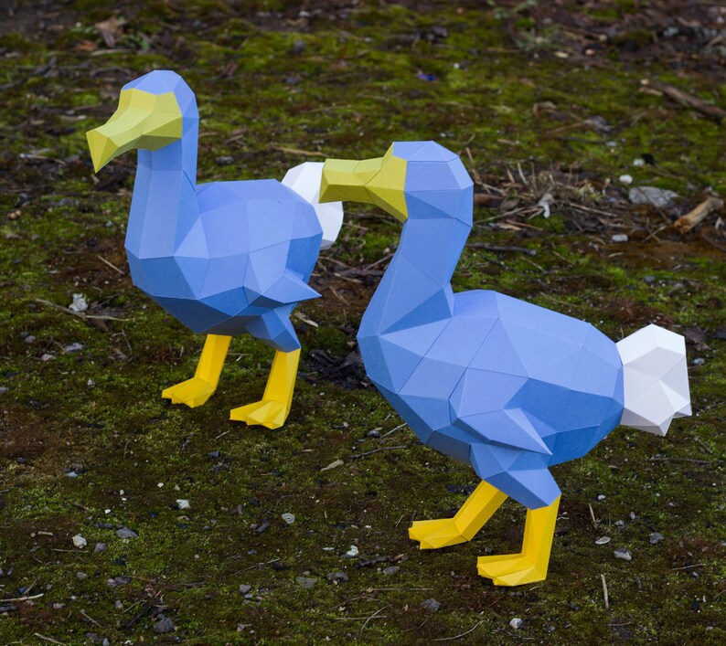 Papercraft 3D TWO DODO BIRDS Pepakura Pdf Template Low - Etsy