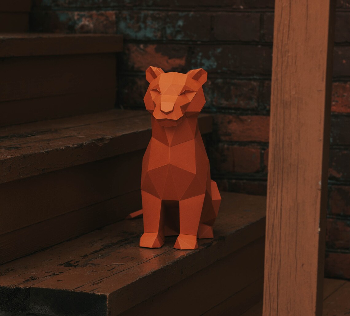 Papercraft 3D SMALL BABY LION Lioness or Tiger Pepakura | Etsy