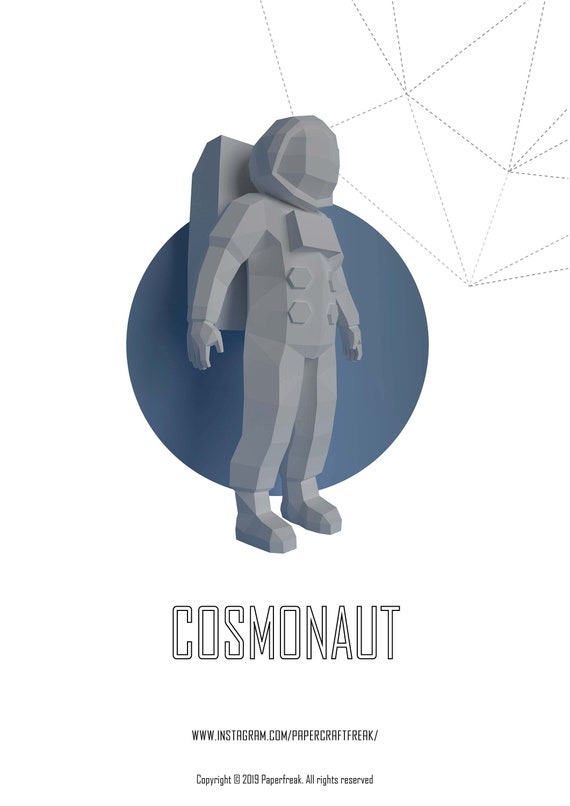 Papercraft 3D ASTRONAUT COSMONAUT Space Suit Art Low Poly - Etsy
