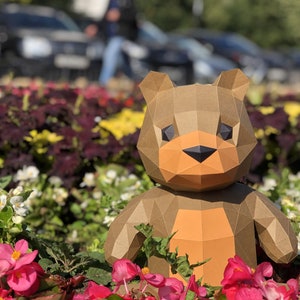 Papercraft 3D TOY BEAR V2 Low Poly Paper Sculpture Diy Gift Decor for ...