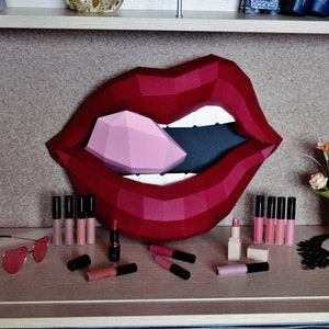 Papercraft 3D LIPS MOUTH With TONGUE Pepakura Pdf Rolling Stones ...