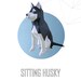 Papercraft 3D 3 HUSKY PACK DOG Puppy Pepakura Pdf Template Low ...