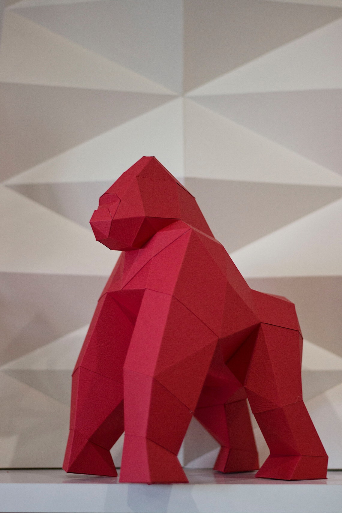 Papercraft 3D GORILLA MONKEY Low Poly Paper Sculpture DIY Gift - Etsy