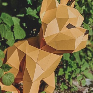 Papercraft 3d YORKSHIRE TERRIER Dog Puppy Low Poly Paper Sculpture Diy ...