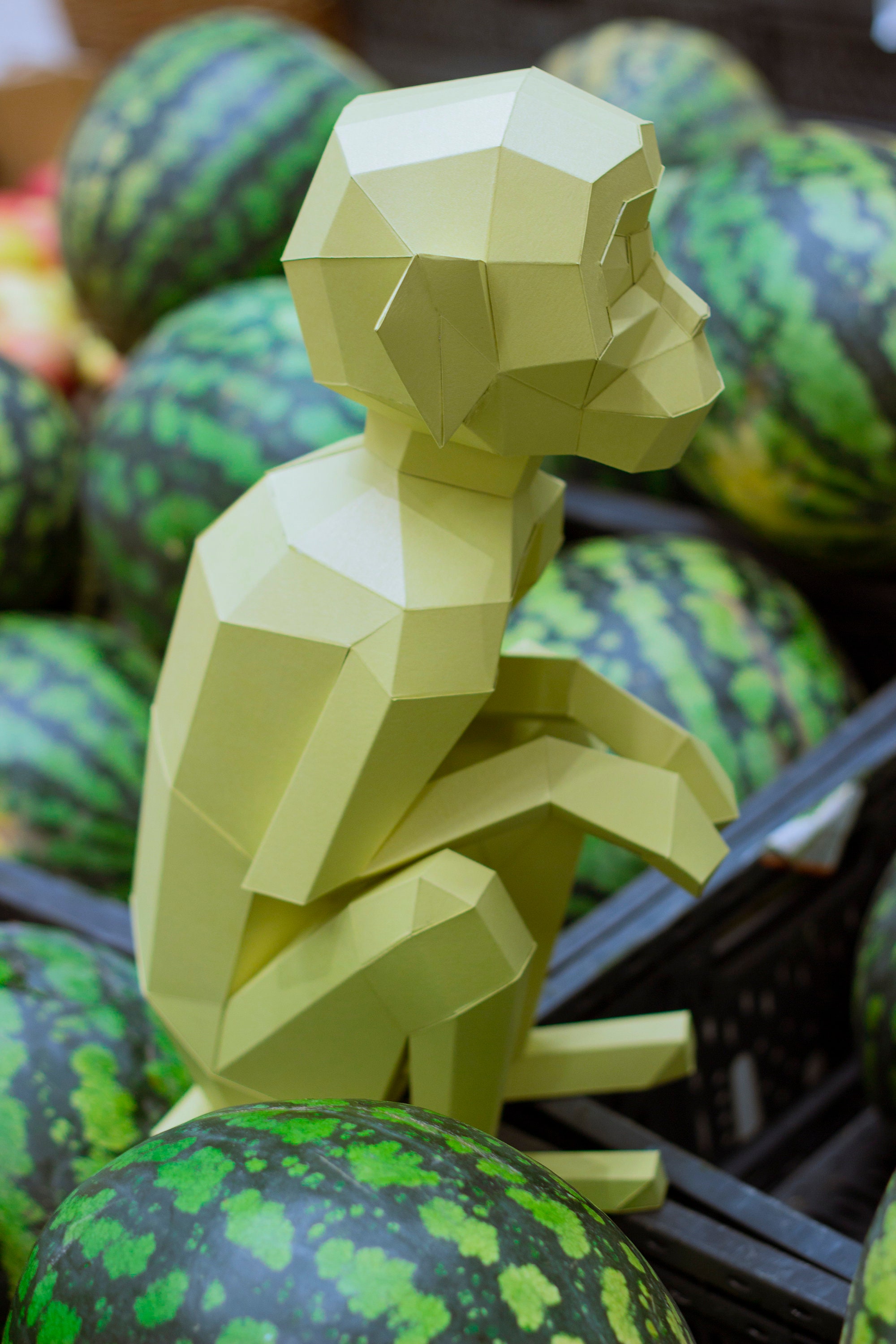 Papercraft 3D MONKEY APE Low Poly Paper Sculpture DIY Gift - Etsy