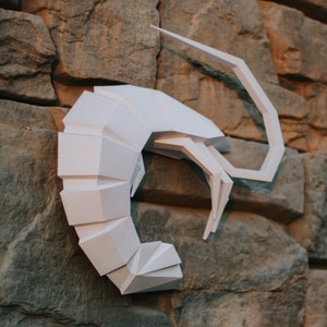 Papercraft 3d SHRIMP Pepakura PRAWNS Sea Food Creatures Animal ...