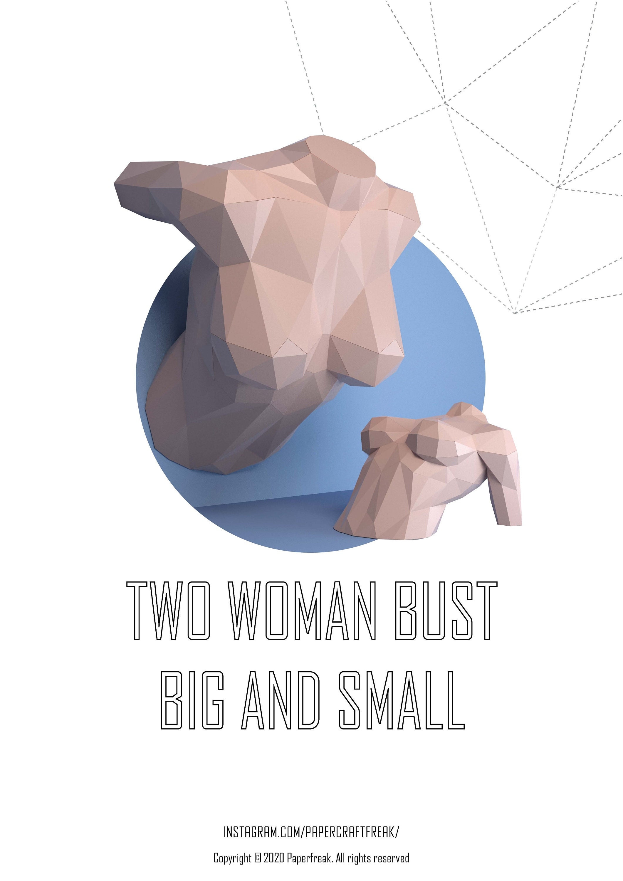 Papercraft 3D WOMAN TORSO Template Culpture Pepakura Paper - Etsy Australia