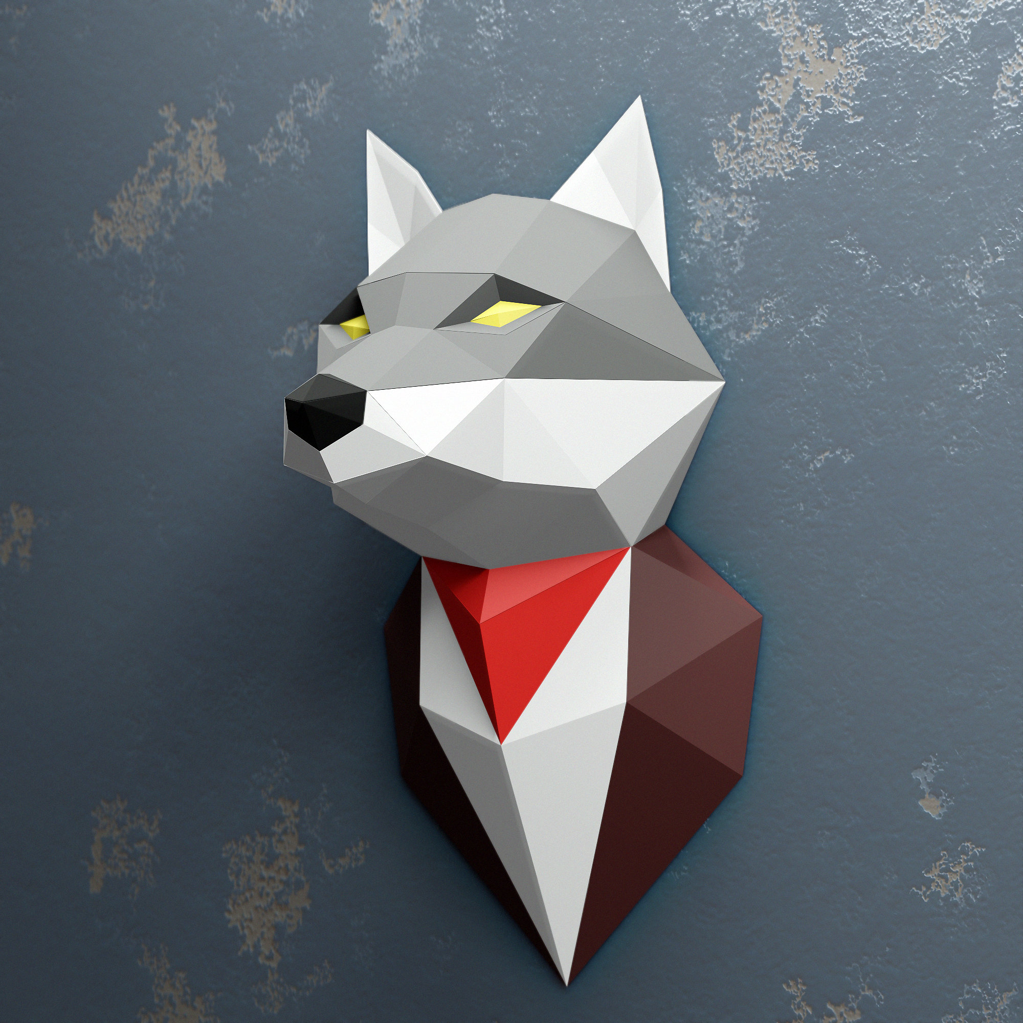 Papercraft 3D WOLF IN SUIT Pepakura Low Poly Paper Sculpture - Etsy