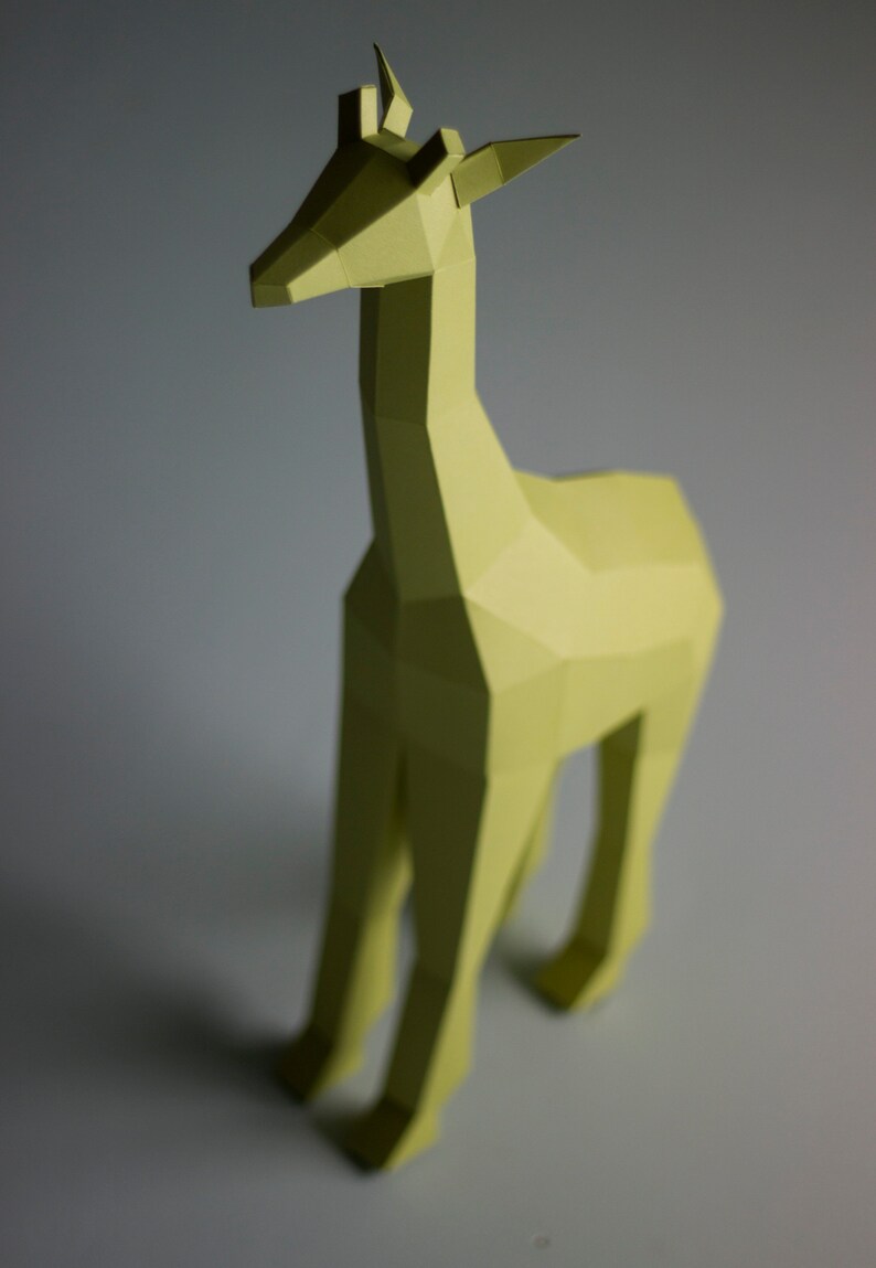 Papercraft 3D GIRAFFE SMALL Low Poly Paper Sculpture DIY Gift - Etsy