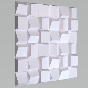 Papercraft 3D INSTALLATION SQUARES 3 Version Templates Pepakura Low ...