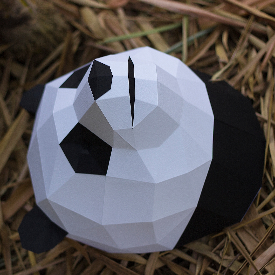 Papercraft 3D PANDA BEAR HEAD Pepakura Low Poly Paper | Etsy UK