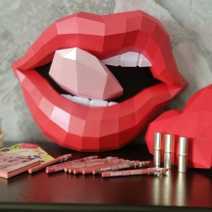 Papercraft 3D LIPS MOUTH With TONGUE Pepakura Pdf Rolling Stones ...