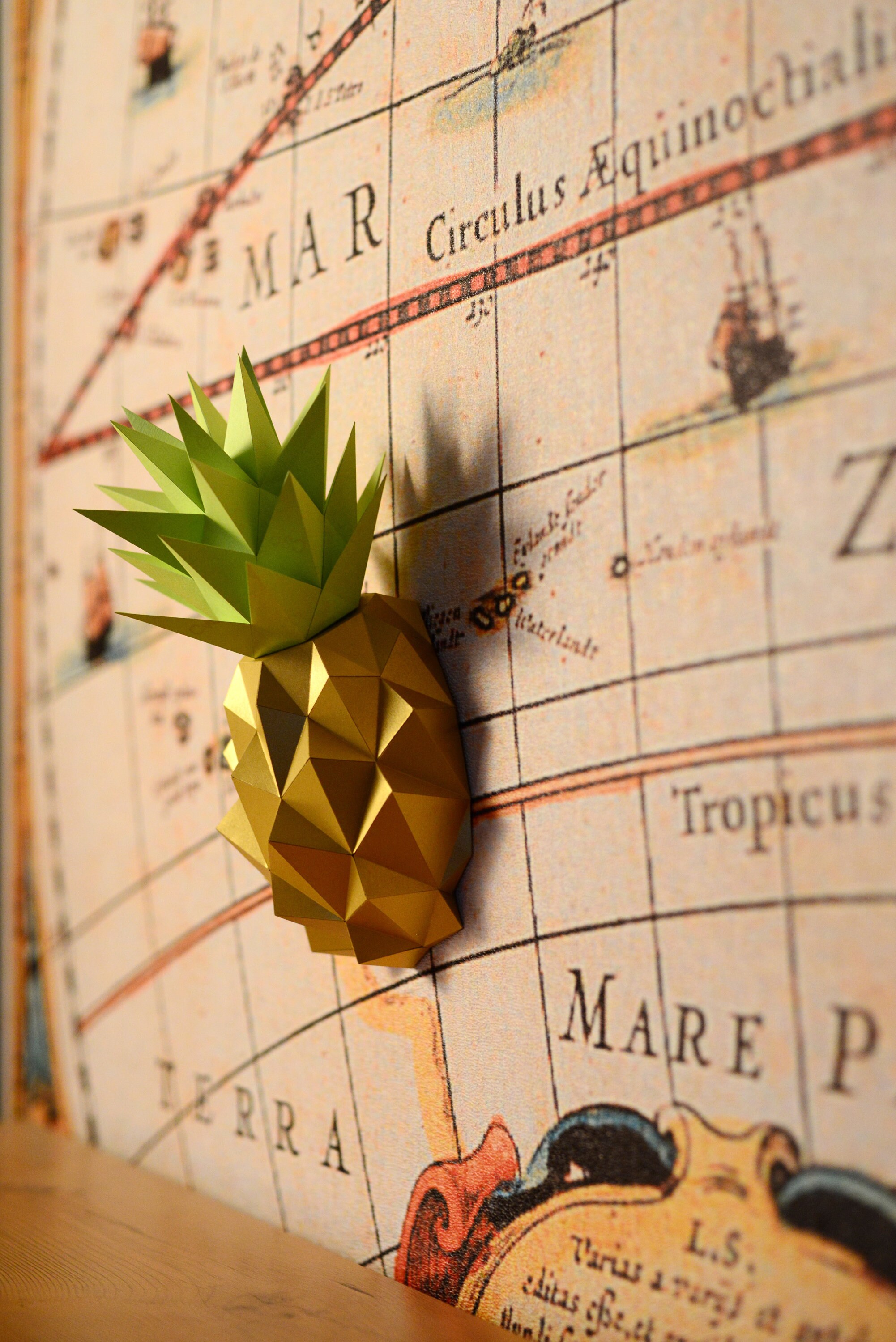 Papercraft 3D PINEAPPLE SET Pepakura Fruit Low Polygonal Paper - Etsy UK