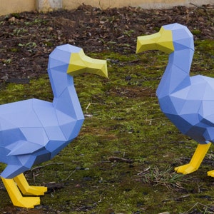 Papercraft 3D TWO DODO BIRDS Pepakura Pdf Template Low Polygonal Paper ...