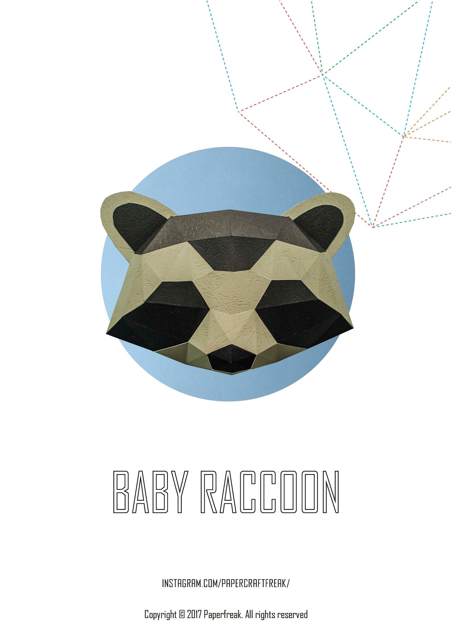 Papercraft 3d BABY RACCOON Pepakura Small Figure for Kids - Etsy