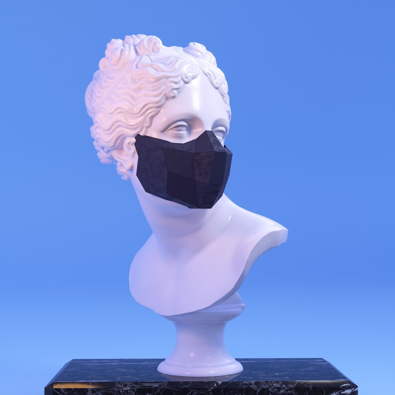 Papercraft 3D CORONA FACE COVER Mask 1 Pattern Halloween - Etsy