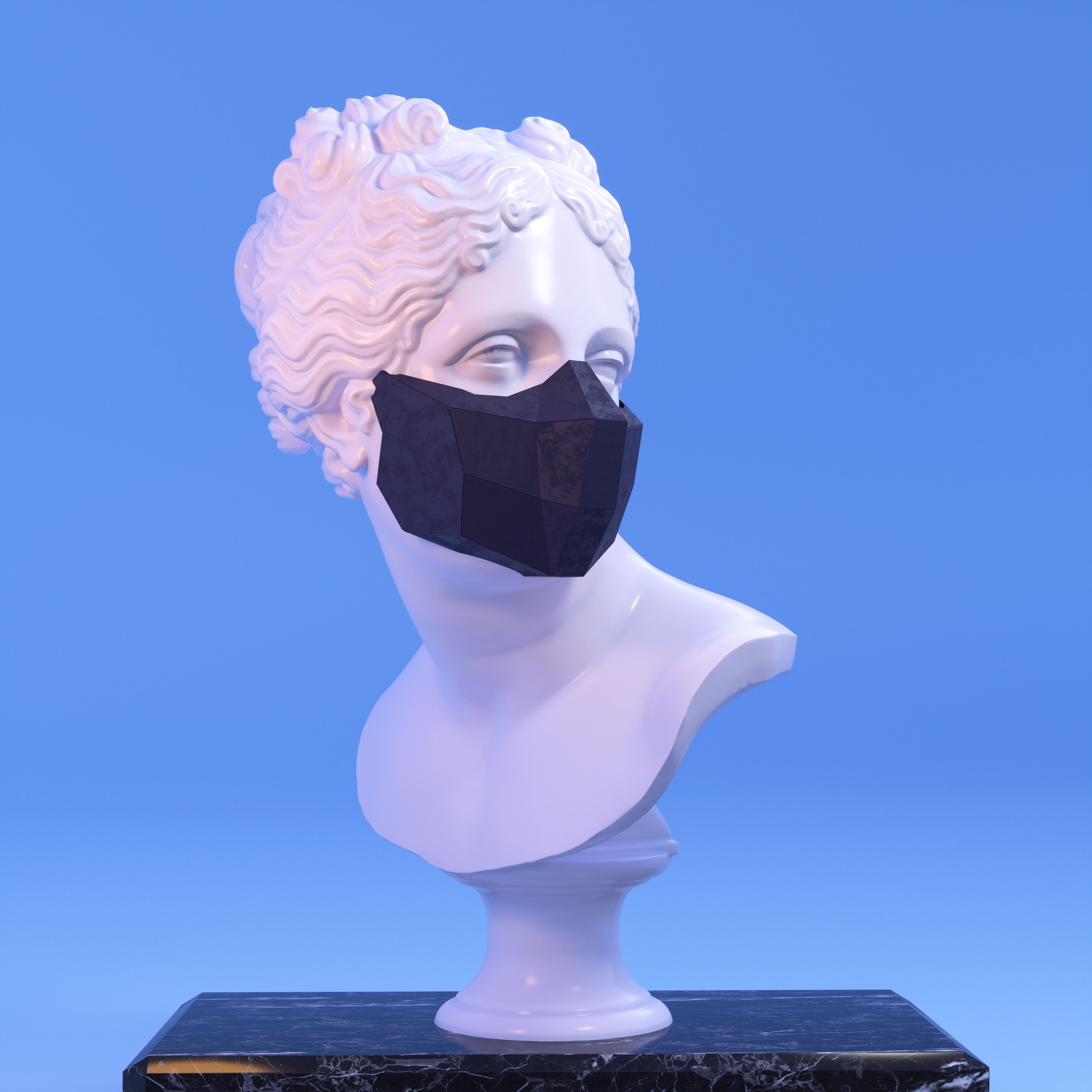 Papercraft 3D CORONA FACE COVER Mask 1 Pattern Halloween - Etsy